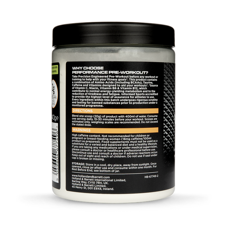Performance Pre-Workout - Pineapple Orange | Pre-Workout | H&B