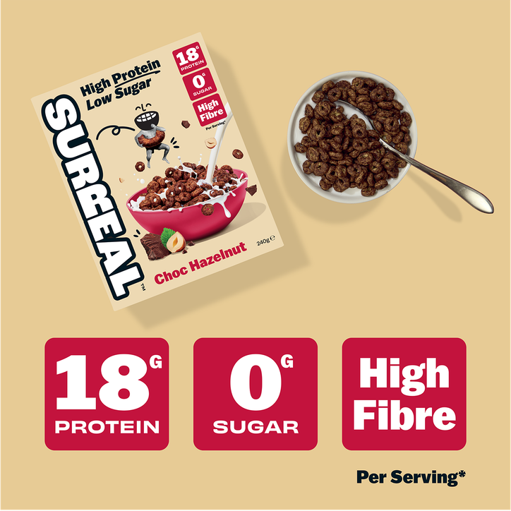 Surreal High Protein Cereal Choc Hazelnut 240g | H&B
