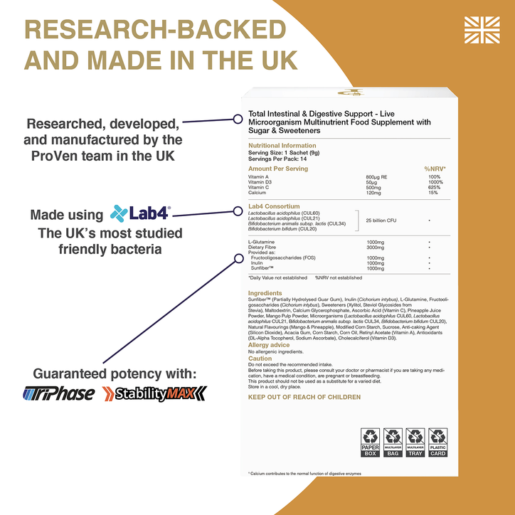 Pro-Ven Intestinal Digestive Sachets | Supplements | H&B