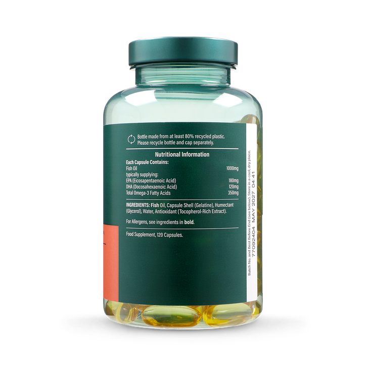 Holland & Barrett Omega 3 Fish Oil 1000mg 120 Capsules | H&B