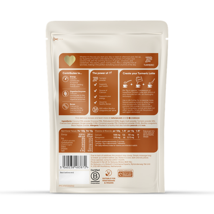 Naturya Turmeric Latte Superfood Blend 200g | H&B