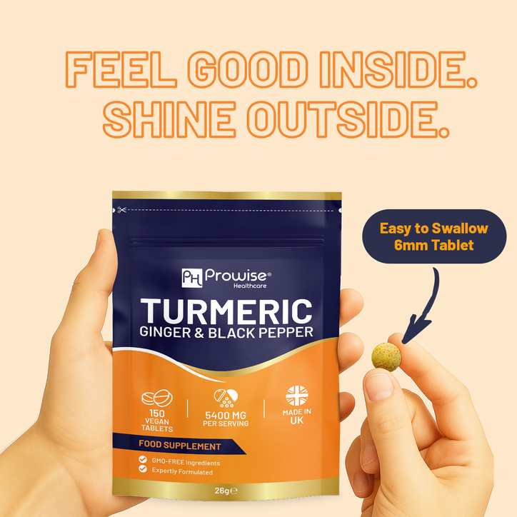 Prowise Healthcare Turmeric Tablets 5400mg with Black Pepper, Ginger ...