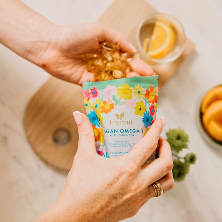 Fruitful Vitamins Vegan Omega 3 - DHA + EPA Softgels - 30's | H&B