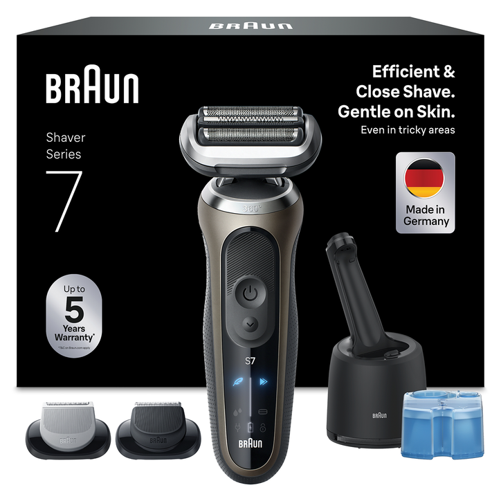 Braun Electric Shaver, Series 7, With SmartCare Center, EasyClick ...