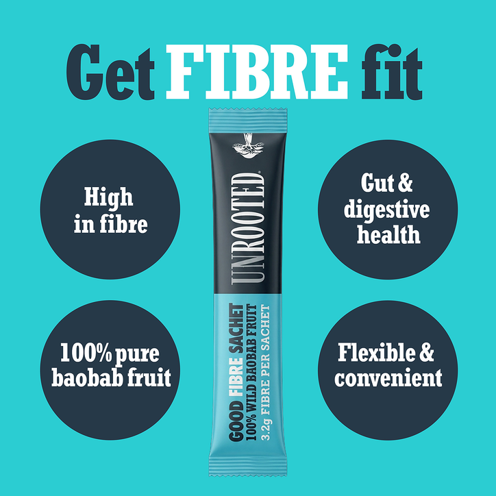 UNROOTED Good Fibre Baobab Fruit Powder Sachets x7 | H&B