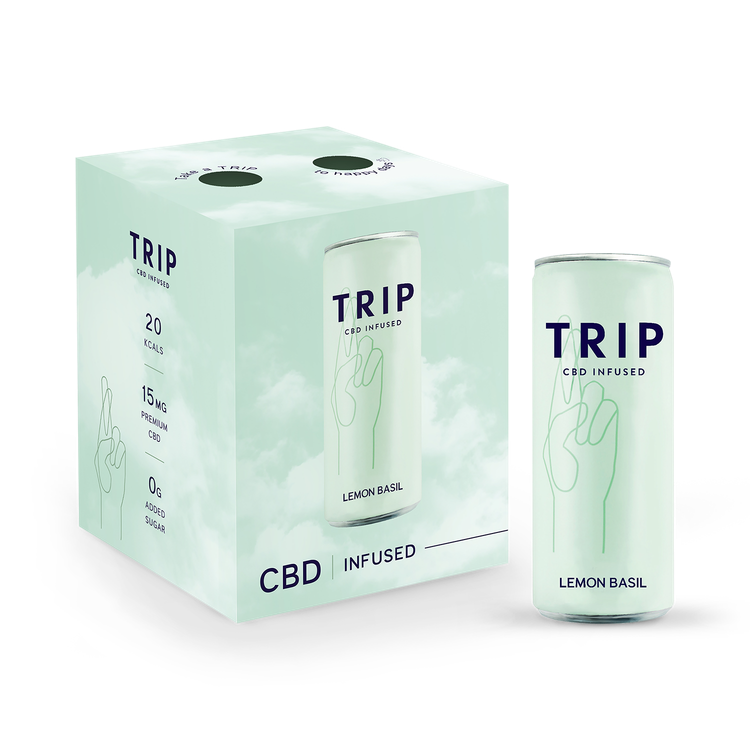 TRIP Elderflower Mint sparkling drink infused with CBD and fruit juices 250ml| Holland & Barrett